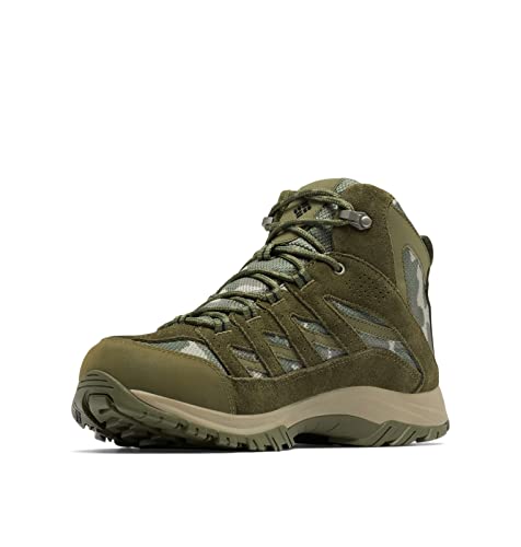 Columbia Men's Crestwood Mid Waterproof Hiking Boot Shoe, Nori/Black, 7 Wide