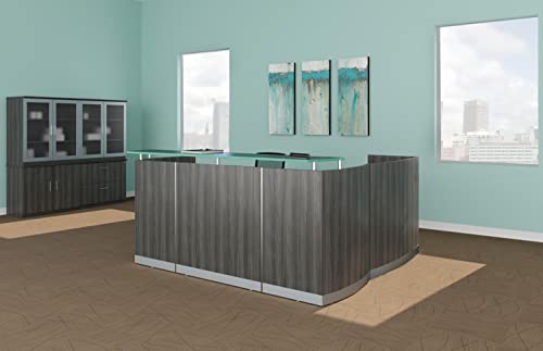 Mayline Medina Series Reception Station with 1 Box/Box/File and 1 File/File Pedestal,