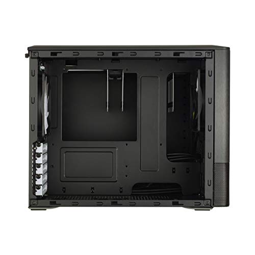 Fractal Design Node 804 - Black - Cube Compact Computer Case - mATX - High Airflow - Modular Interior - 3X Fractal Design Silent R2 120mm Fans Included - USB 3.0 -Window Side Panel