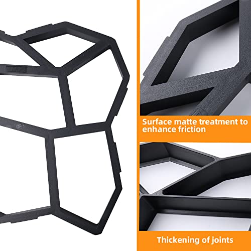 Avalution Reusable Concrete Mold 17"x17"x1.6" Walker Maker Courtyard Stepping Stone Molds Lawn Garden DIY Paving Mold(Irregular)