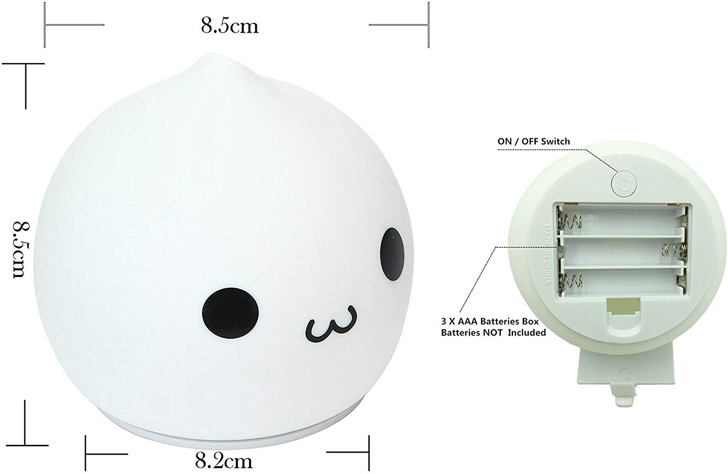 Jhua Dumpling Night Light, Silicone Nursery Nightlight, Cute LED Sleep Lamp, 7-Color Breathing Dual Light Modes, Sensitive Tap Control Gifts for Baby Adults Bedroom