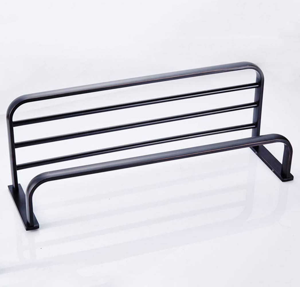 ALINZO Brass Plated Wall Mounted Towel Rack,Towel Rail Bathroom Double Towel Shelf Storage Rail Holder,Shower Shelf Organizer
