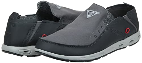 Columbia Mens Bahama Vent PFG Boat Shoe, Titanium MHW/Bright Red, 12 US