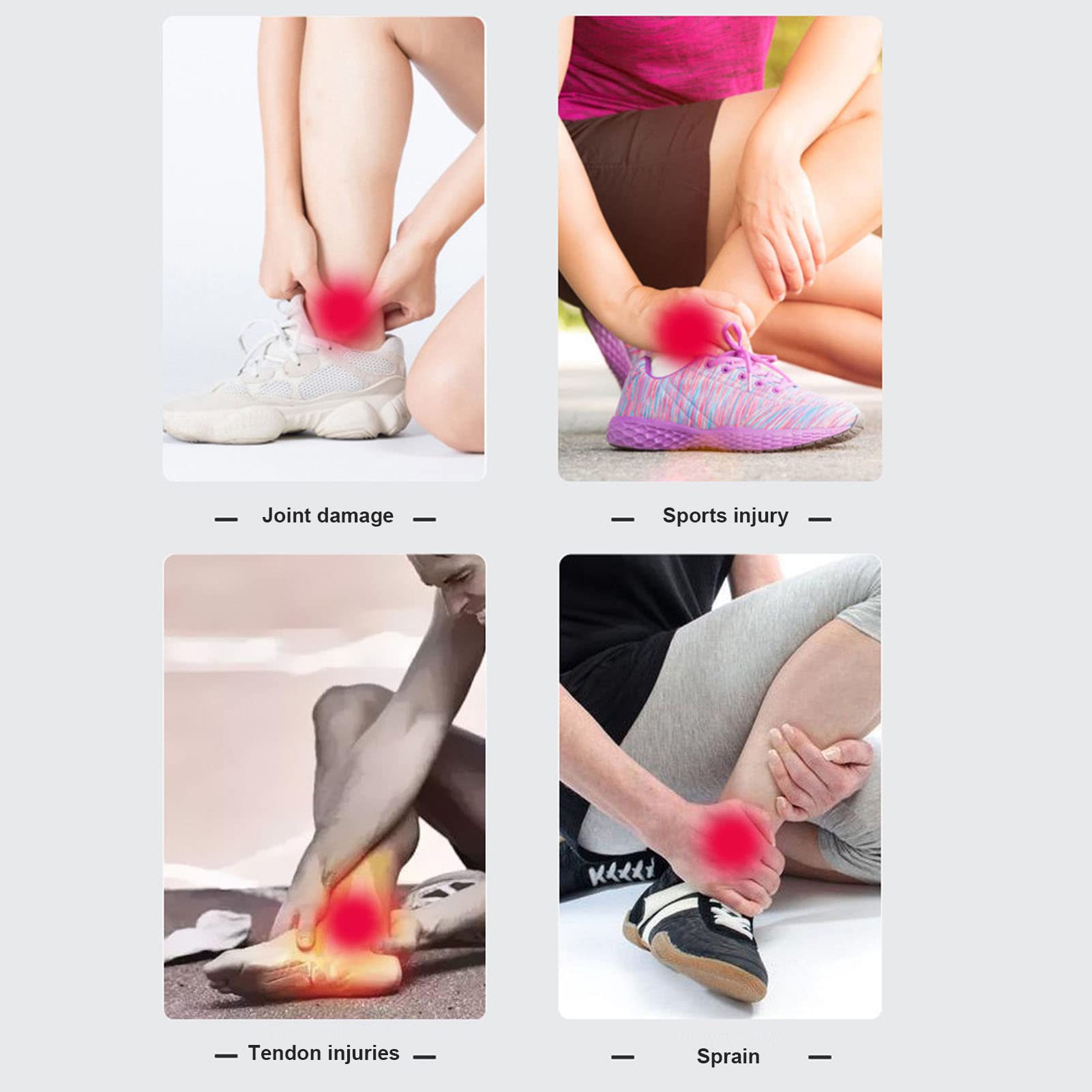Agatige Ankle Support Brace, Breathable Foot Compression Sleeve Relieve Discomfort Ankle Wrap for Injury Recovery (Black)(M)