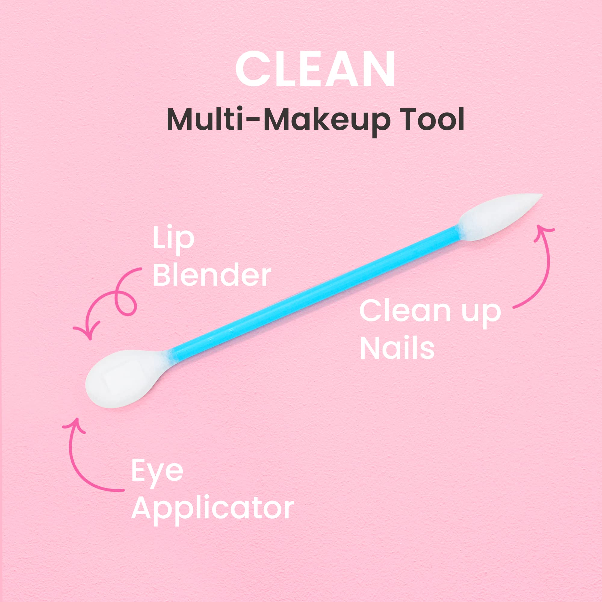 Fran Wilson EYE TEES COTTON TIPS 80 Count (3 PACK) - Precision Makeup Applicator, Double-sided Swabs with Pointed and Rounded Ends for Perfect Blending, Effective Cleaning and Precise Touch-ups