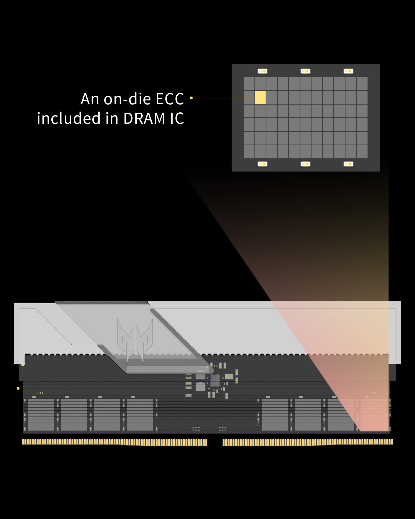 Acer Predator Vesta II DDR5 RGB RAM 32GB Kit (16GBx2) 5200MHz (PC5-41600) C38 Desktop Memory 1.25V with Temperature Sensor - BL.9BWWR.316
