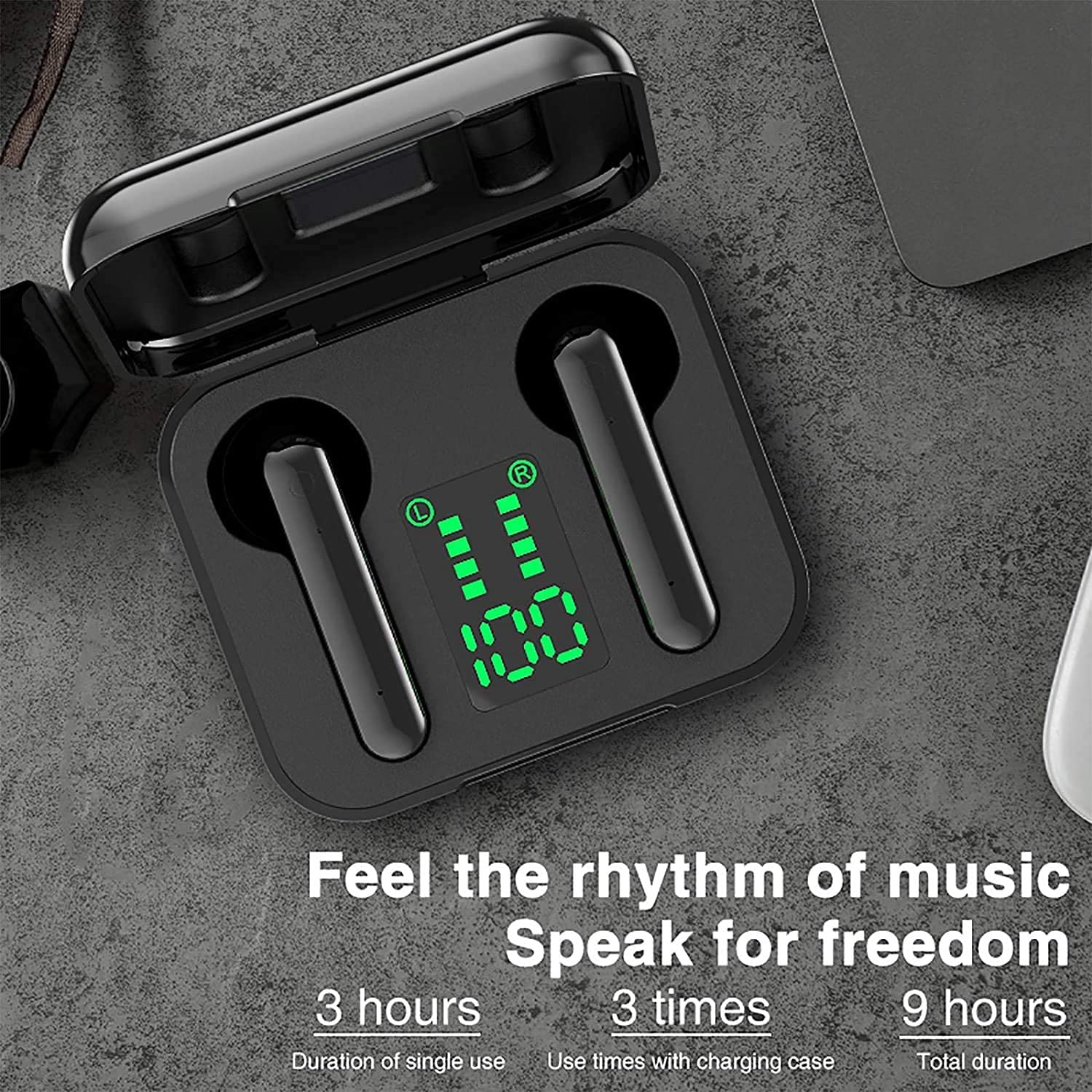 Earbuds Bass Earphones with Microphone Stereo in Ear Earbud Headphones with Mic and Volume Control Headset 3.5 mm Plug Compatible Multiple Audio Devices 3.9 Ft Black
