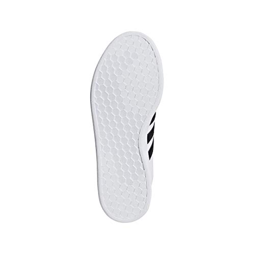 adidas Women's Grand Court Shoe, White/Black/White, 8.5