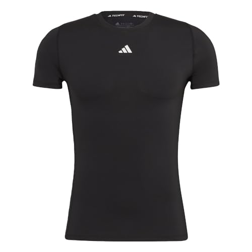 adidas Men's Techfit Training Tee, Black, Small
