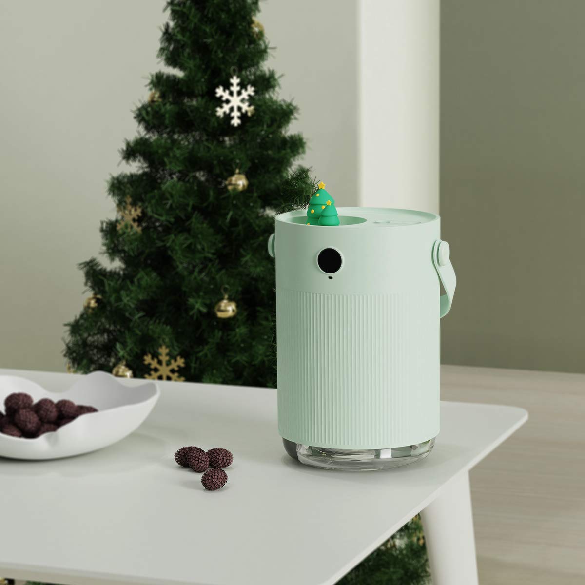 AmuseNd Humidifier for Bedroom, 1L Ultrasonic Cool Mist USB Humidifier, Auto Shut-Off, Humidity display, 3 Mist Modes Quiet Humidifier for Bedside Home Baby room Office.