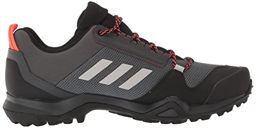 adidas Men's Terrex Ax3 Trail Running Shoe, Solid Grey/Grey One/Solar Red, 11