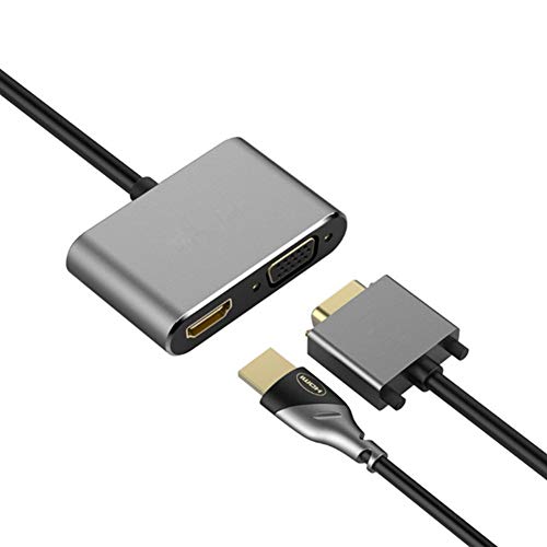 XUNMAIFHB Portable Docking Station,USB C 2-in-1 Type-c to hdmi, vga Type C to HDMI HD Adapter Cable USB3.1 Fast Transmission