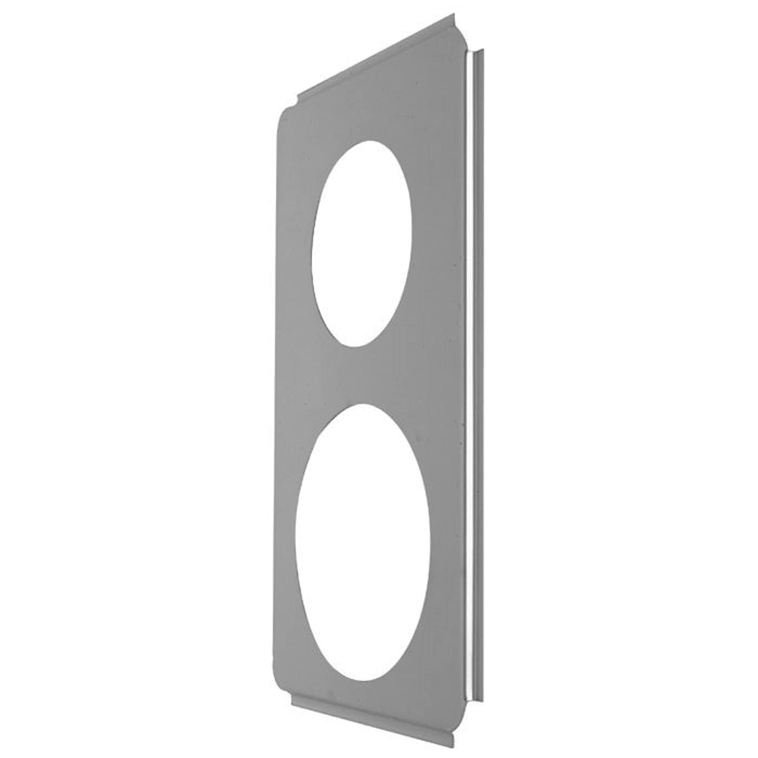 TrueCraftware- 2 Hole Stainless Steel Steam Table Adapter Plate 6-1/2” and 8-1/2” fits 4 qt and 7 qt. Inset Pans- for Soup Station Soup Warmer Soup Chafer Applicable for Kitchen Catering Restaurant