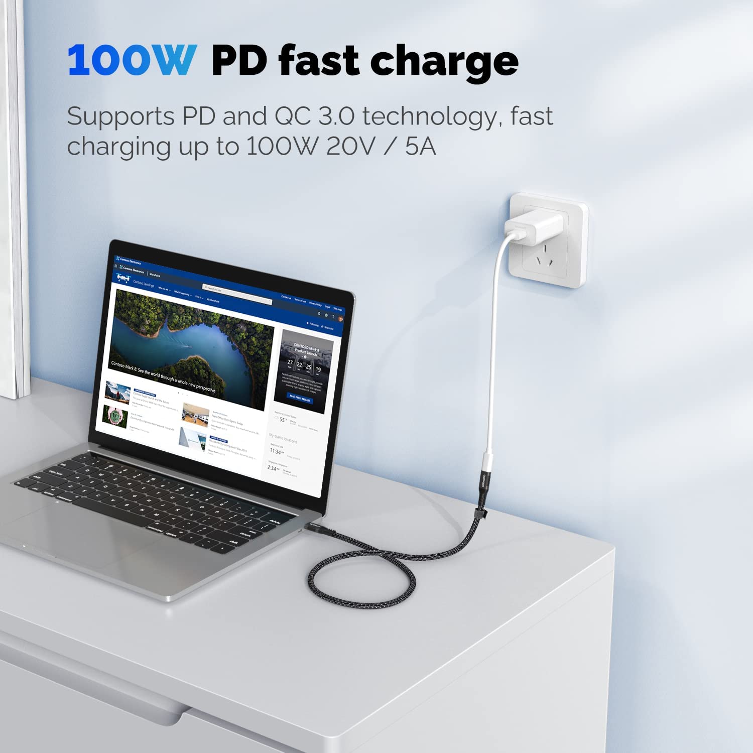 aceyoon USB C 100W Extension Cable 1.6ft, USB 3.1 Type C PD 10Gbps Male to Female Extender Support QC 3.0 Fast Charge and 4K@60Hz Video Sync Compatible for Dell, Galaxy S21, Pad/Pad Pro/Pad Mini/Mac