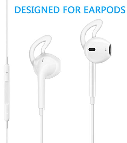 Lunies Earpods Covers Anti-Slip Silicone Soft Sport Earbud Tips for iPhone 6S/6 Plus/5S/5C/5 Earbuds Comfortable 4 Pairs Clear
