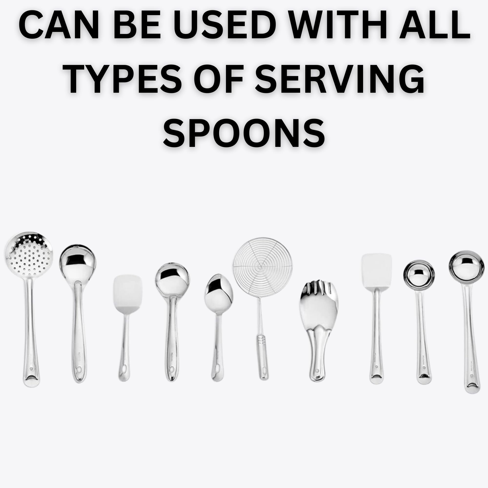 KC KULLICRAFT Spoon Rest Handmade Marble Big White Spatula Ladle Fork Utensil Rest - Spoon Rests Keeper Kitchen Organizer - Chef Cooking Helper Tool Countertop Spoon Holder