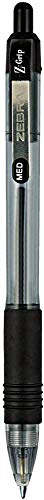 ZEBRA PENS, bulk pack of 24 ink pens, Z-Grip Retractable ballpoint pens Medium point 1.0 mm, 12 black pens & 12 Red pens combo pack