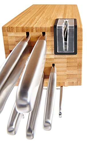 KitchenAid KKFSS14BO 14 Piece Classic Forged Series Brushed Stainless Steel Cutlery Set, Bamboo Wood