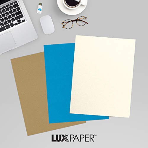 LUXPaper 8.5" x 11" Cardstock | Letter Size | Champagne Metallic | 105lb. Cover (192lb. Text) | 50 Qty
