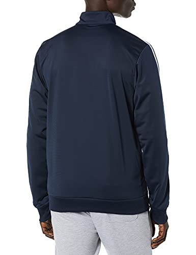 adidas Men’s Essentials 3-stripes Tricot Track Jacket, Legend Ink/White, Medium