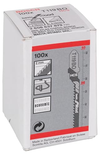 Bosch 2608637879 Jigsaw Blade "T119BO" 100 Pcs
