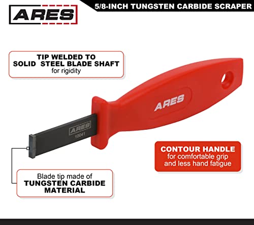 ARES 10041 β Tungsten Carbide Scraper β 5-8-Inch-Wide Blade β Tungsten Carbide Blade Tip with Abrasive Finish β Removes Residue from Steel, Aluminum, and More