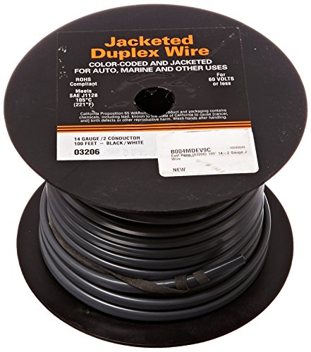 Deka East Penn (03206) 100' 14-2 Gauge Jacketed Wire,Black