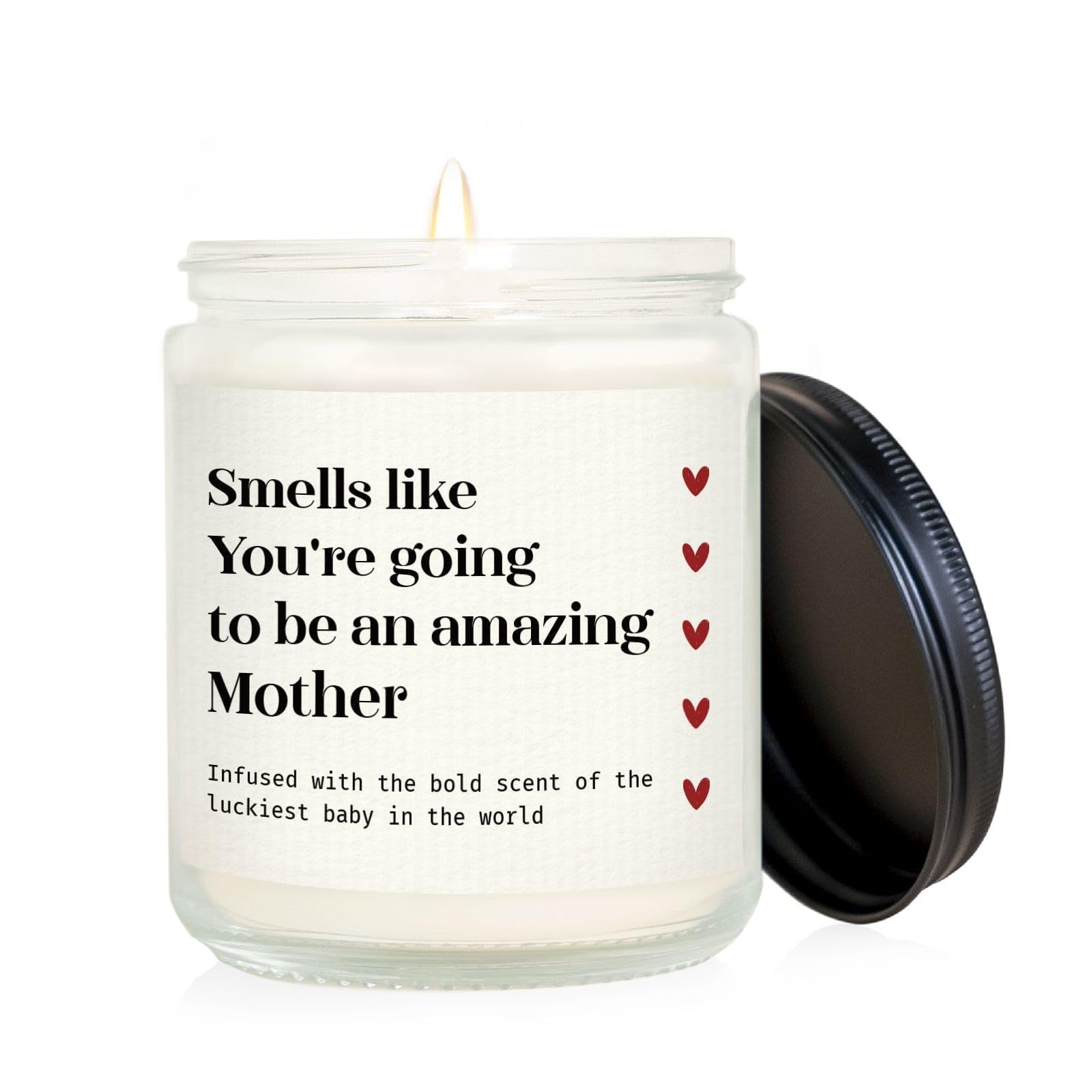 GiltGlimmer New Mom Christmas Gifts - Mom to Be Gift for First Time Moms, Pregnancy Must Haves Soy Wax Lavender Scented Candle, Pregnancy Gifts for Expecting Mom, Wife, Friend, Sister