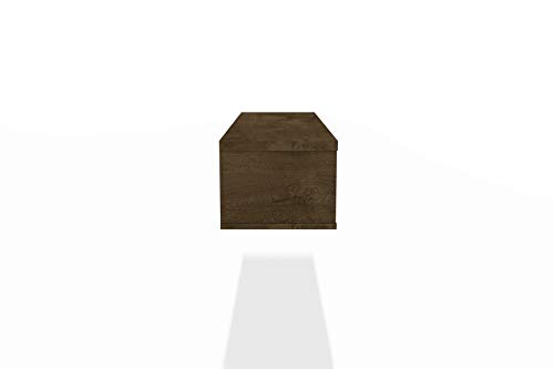 Manhattan Comfort Liberty Mid Century Modern Home Office Floating Desk, 42.28", Rustic Brown