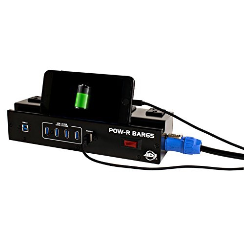 ADJ Products Pow-R Bar65, Utility Power Block with Surge Protected AC Power Sockets and USB Hub PWR571