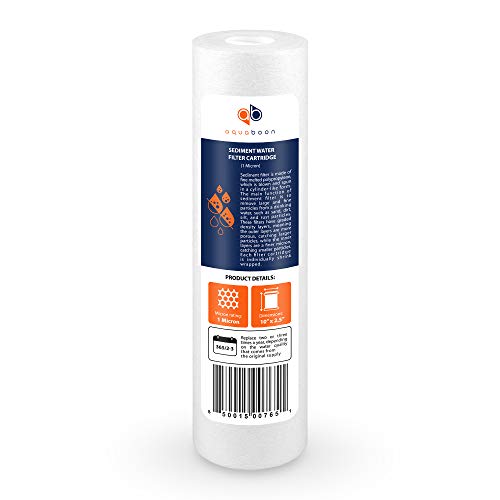 Aquaboon 10β x 2.5β Whole House and Reverse Osmosis Sediment 1 Micron Water Filter Cartridge | COMPATIBLE WITH: Culligan P1, Pentek P1, PD-1-934, P5, AP110, WFPFC5002, CFS110, RS14, WHKF-GD05 (4-PACK)