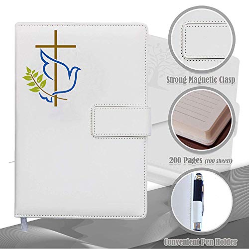 The Peace Dove Journal | 5x8 Inches, 200 Lined Pages, Magnetic Clasp, Refillable | Diary, Cute Notebook Journal, Personal Journal for Women or Men