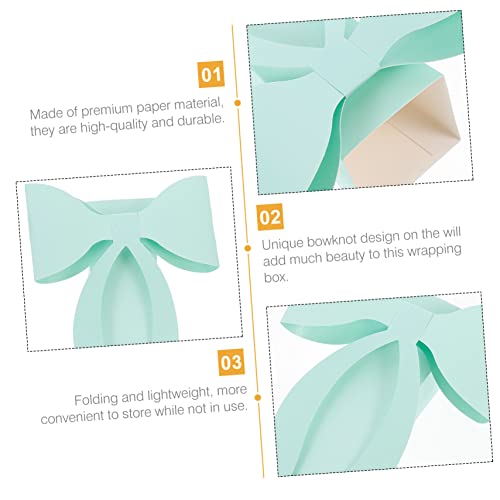 ABOOFAN 20 Sets Flower Box Folding Bowknot Wrapper for Bouquet Flower Wrapping Container Bouquet Wrapping Material Wedding Bouquet Holder Gift Packaging Material Display Box Paper Rose