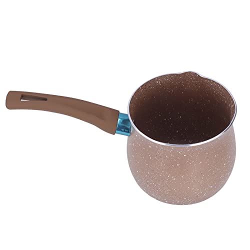 Aluminium Alloy Non Stick Milk Pan Mini Coffee Pot Saucepan Butter Warmer Melting Pot Lightweight Kitchen Cooking Pot(Coffee)