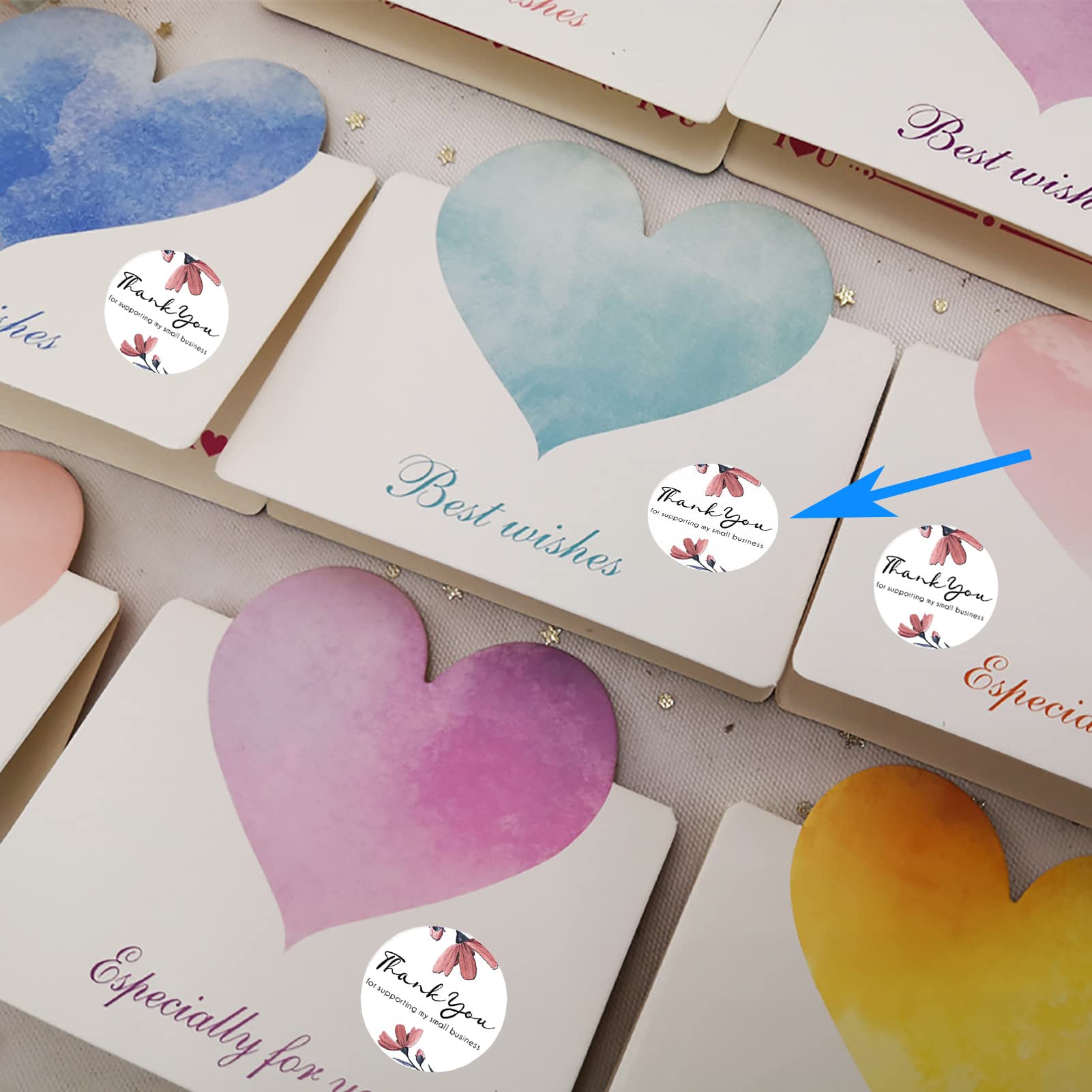 4000Pcs 1 inch Thank You Stickers Small Business, Thank You Stickers for Packaging with 8 Design Thank You Stickers Lables for Envelope Seals, Gift Wrap Bag and Crafts(8 Rolls, Each roll 500Pcs)