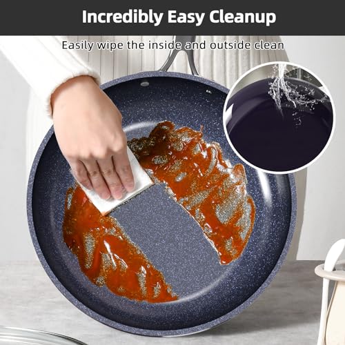 Nuwave Lux 13pc Forged Lightweight Cookware Set PFAS Free, Healthy G10 Duralon Ceramic Coating, Ultra Non-Stick, Stay-Cool Handles, Works on All Cooktops & Induction Ready
