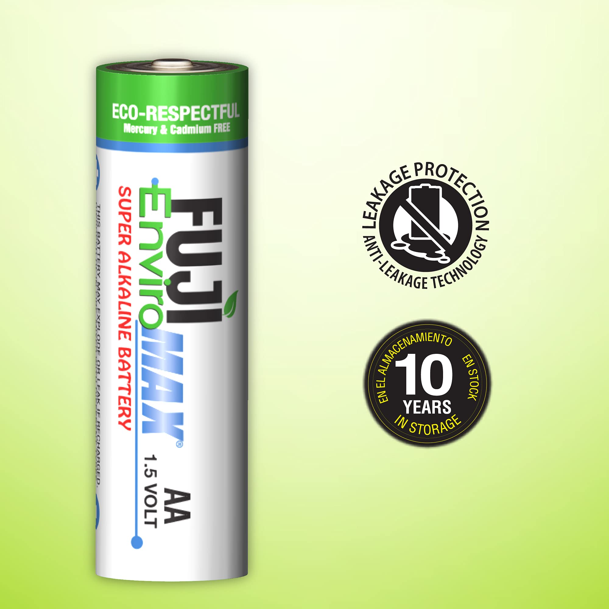 Fuji Enviromax 4300BP24 EnviroMax AA Super Alkaline Batteries (24 Pack), White, One Size Fits All