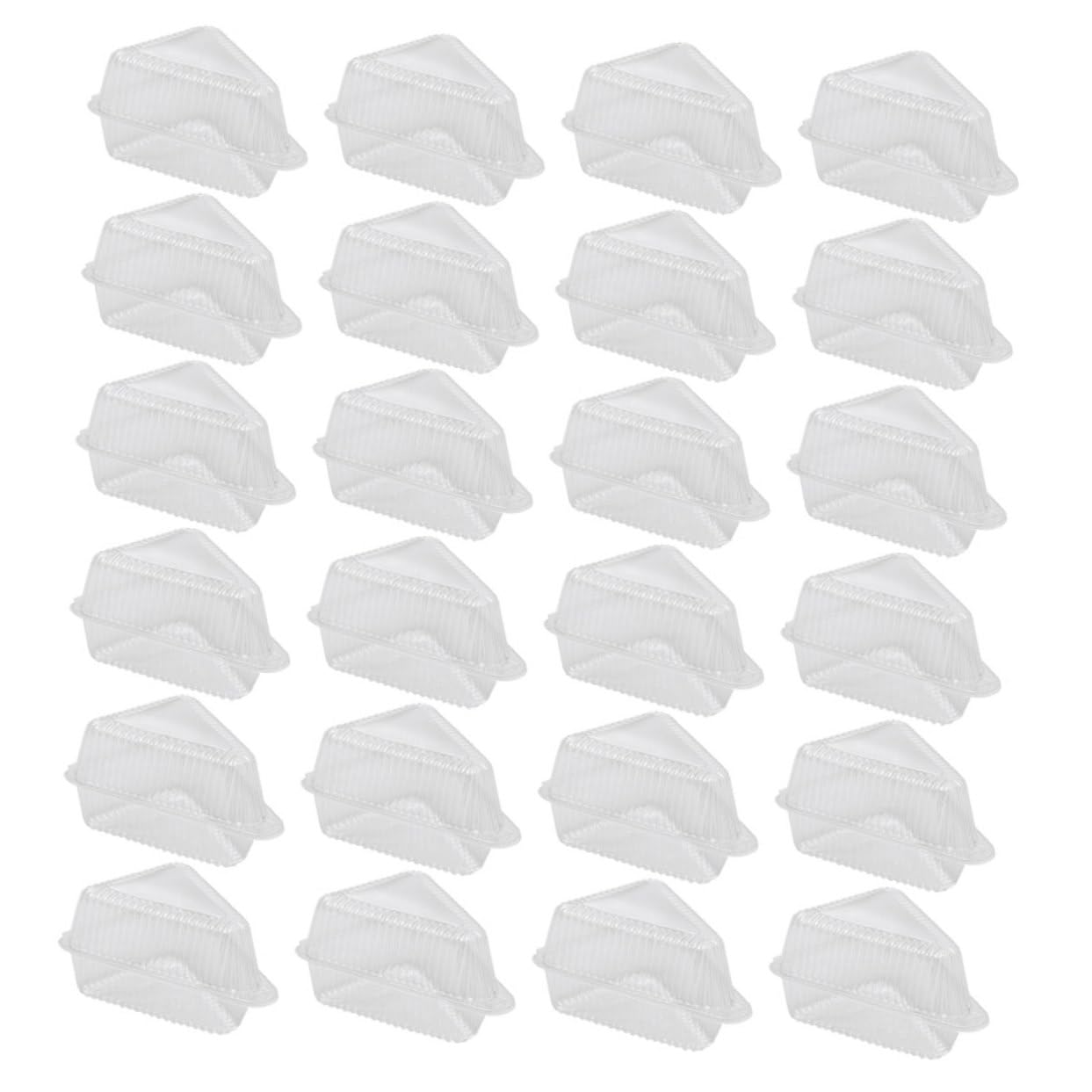 Abaodam 100 Pcs Triangular Cake Box Raclette Sandwich Container Disposable Cake Containers Plastic Container with Lid Cake Containers with Lids With Cover Clamshell Pizza The Pet