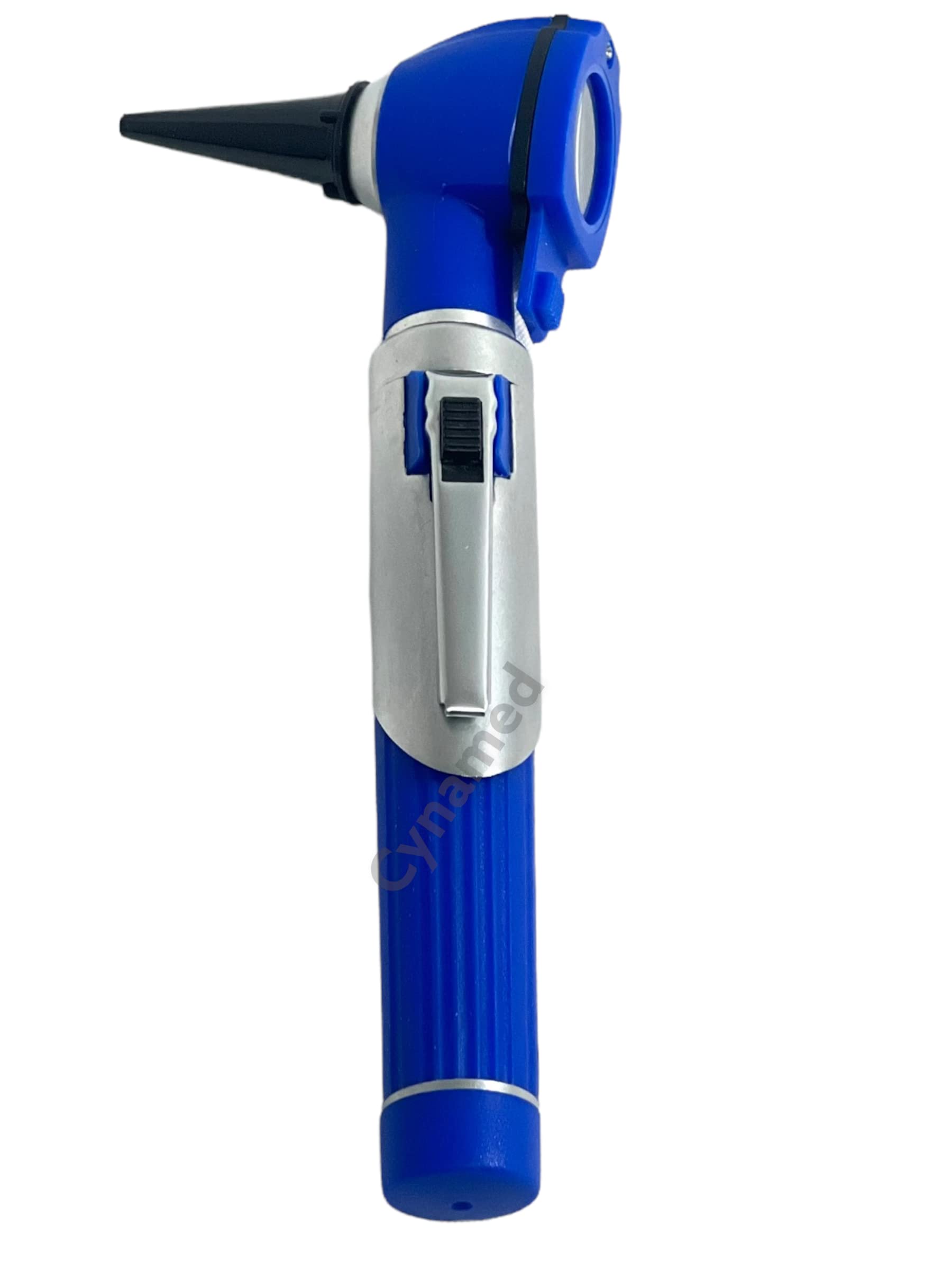 New Mini Fiber Optic Otoscope Blue (Pocket Size) Medical Ent Diagnostic Set Plus 1 Extra Replacement Bulb Cynamed