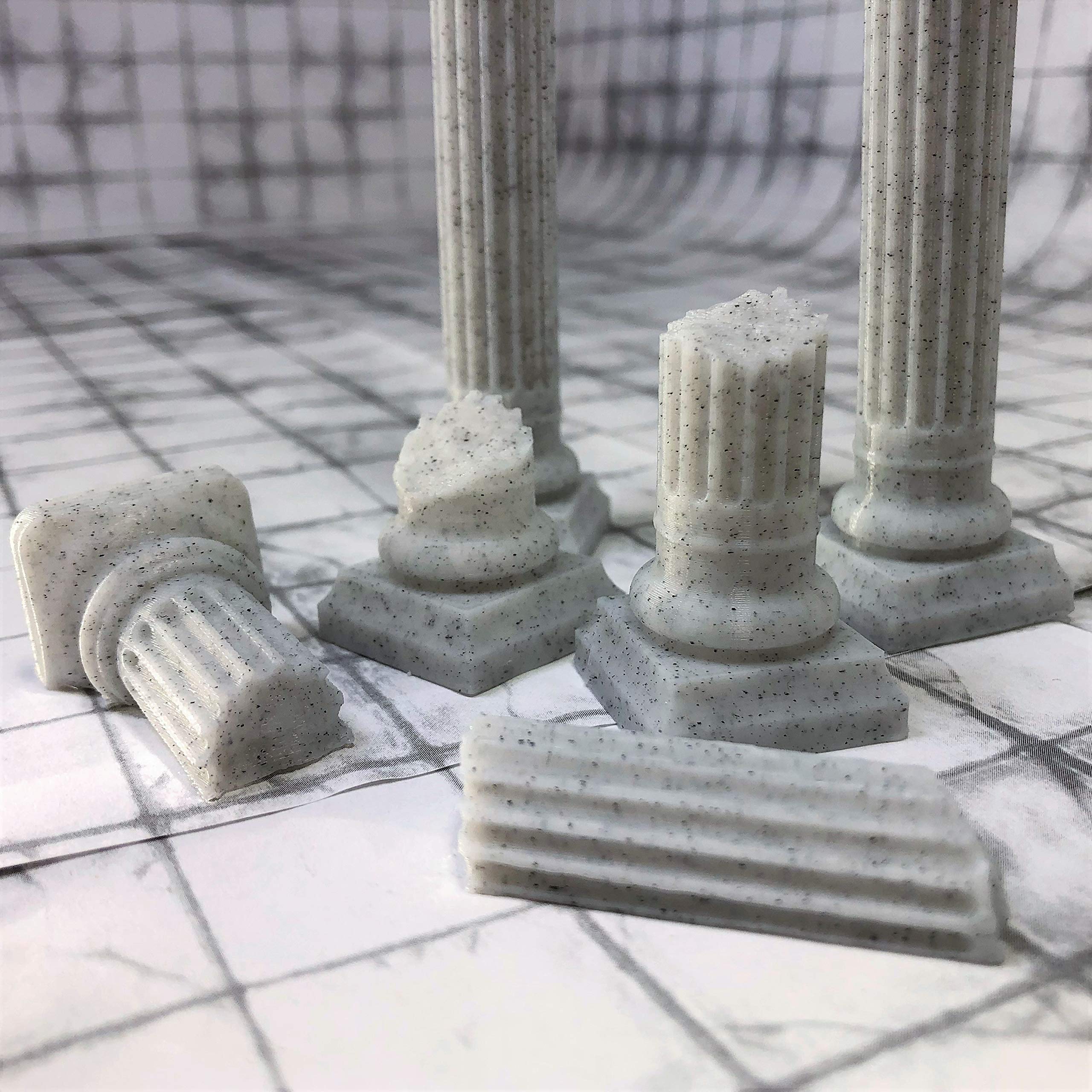 Extruded Gaming Roman Pillars