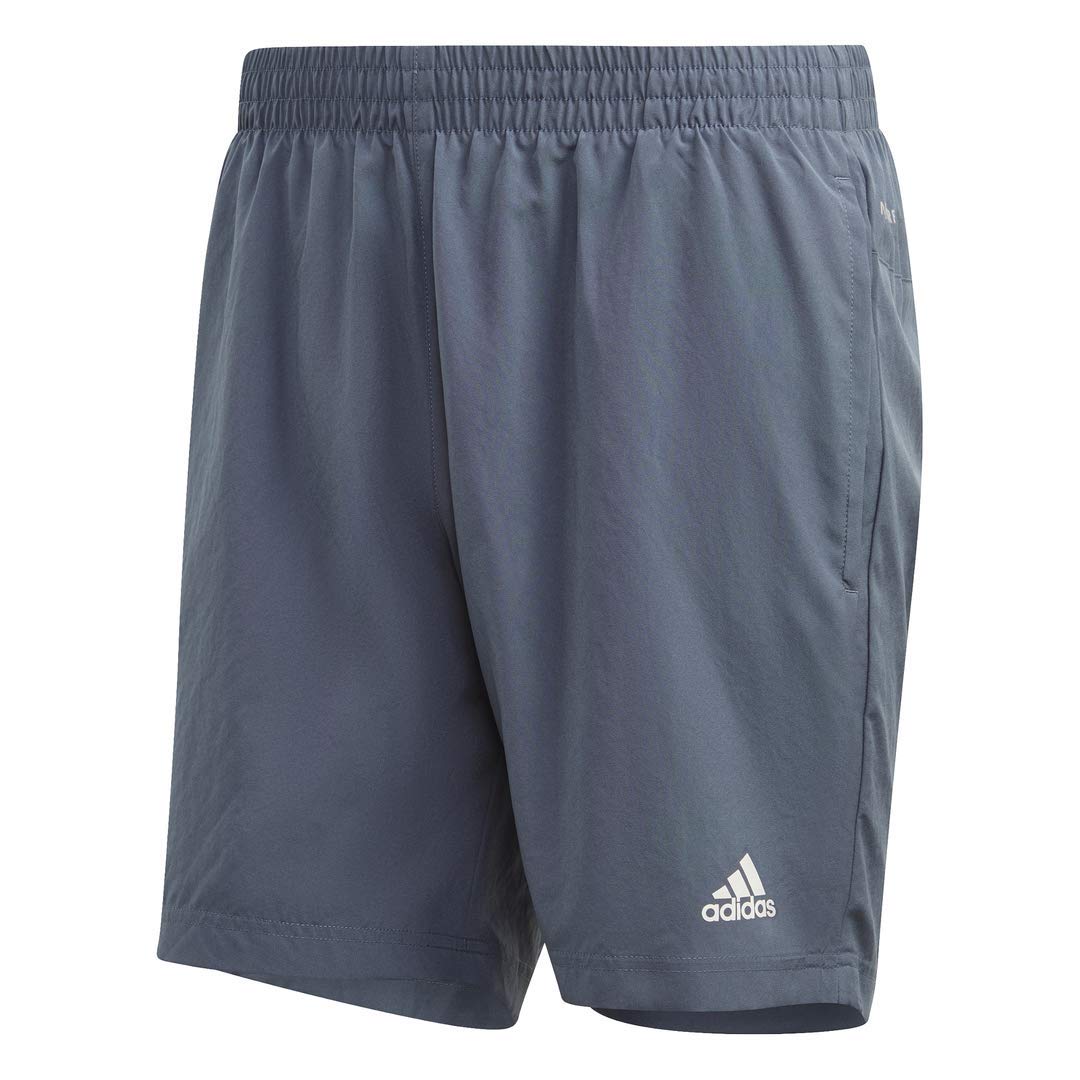 adidas mens Run It 3-Stripes PB Shorts Legacy Blue Large 9"