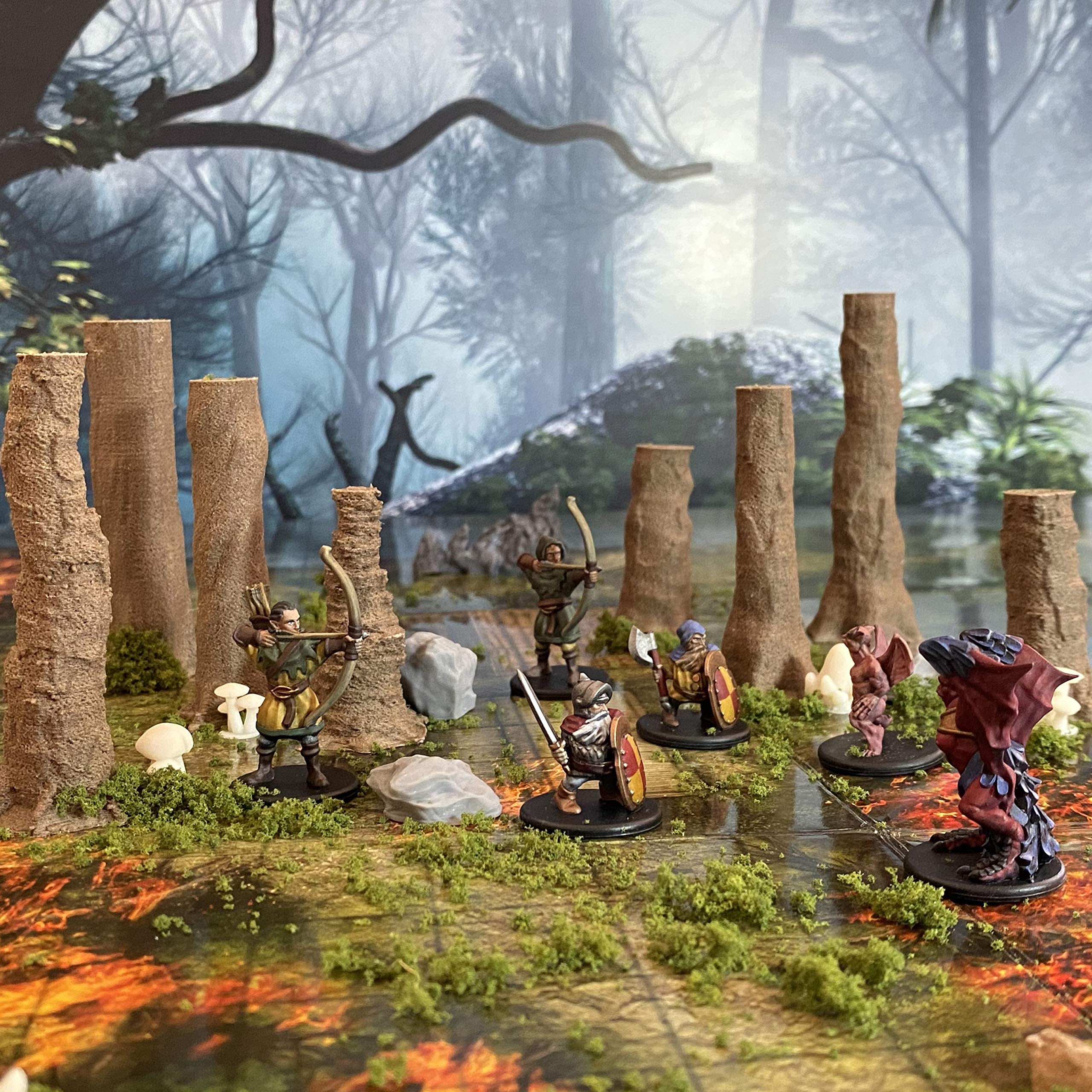 Extruded Gaming Rosewood Trees Set 1