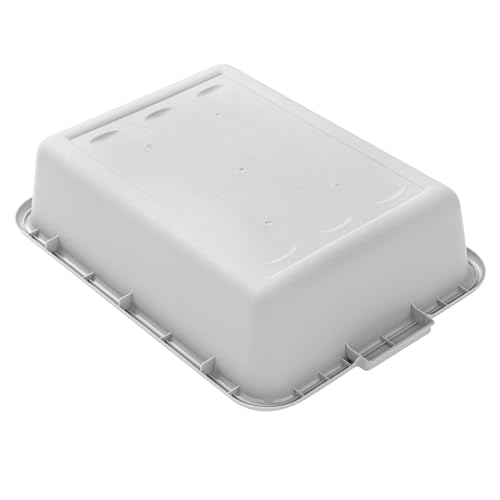 Restaurantware TUB ONLY: RW Clean 20 x 15 x 5 Inch Kitchen Bus Tub 1 Durable Bus Utility Box - Easy-Grip Handles Freezable White Plastic Bus Box For Restaurants Or Catering Services