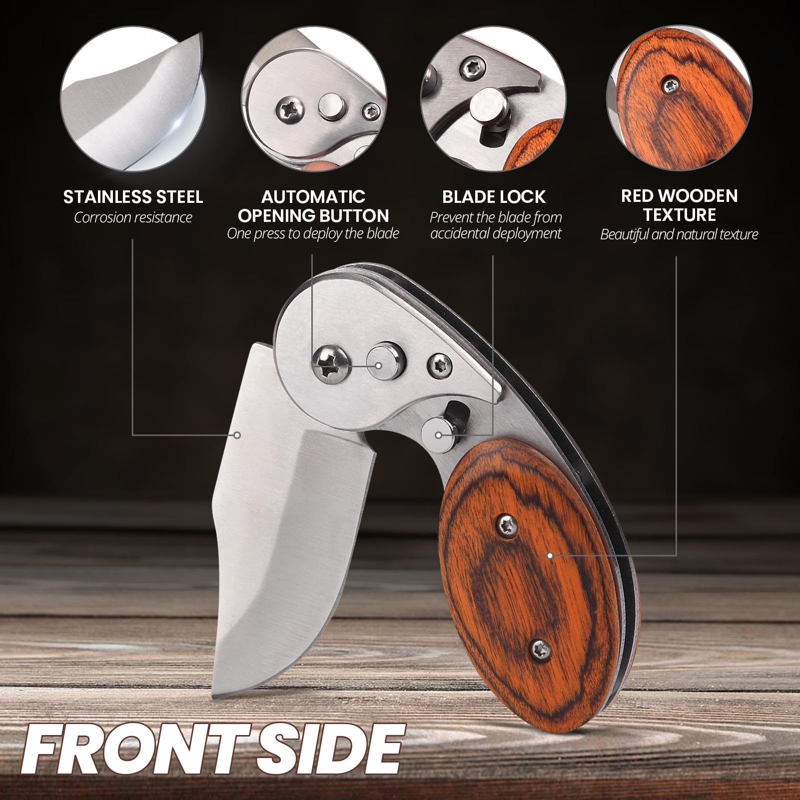 ITOKEY Small Pocket Knife for Men Women, EDC Folding Knives, Box Cutter Pocket Tool for Everyday Carry, Cool Dad Gadget Gifts