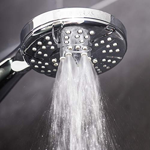 AquaBliss TheraSpa Hand Shower β 6 Mode Massage Shower Head with Hose High Pressure to Gentle Water Saving Mode - 6.5 FT No-Tangle Handheld Shower Head with Extra Long Hose & Adj. Mount | Chrome