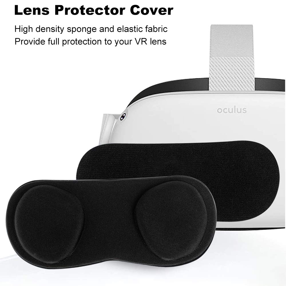 Accessories Bundle for Meta/Oculus Quest 2 with Silicone VR Face Cover - Touch Controller Grip Cover - Lens Dust Cover and 6 Thumbstick Grip Caps
