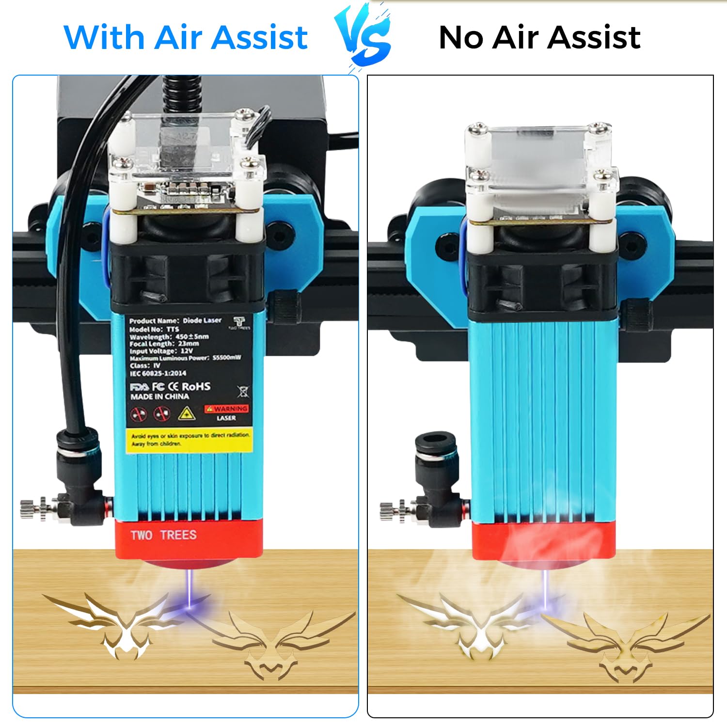Twotrees Air Assist for Laser Engraver - Durable Adjustable Speed air Pump for Engraver with for Twotrees TTS 25 TTS55 TTS10 TTS55 Pro TTS10 Pro Laser Engraver.
