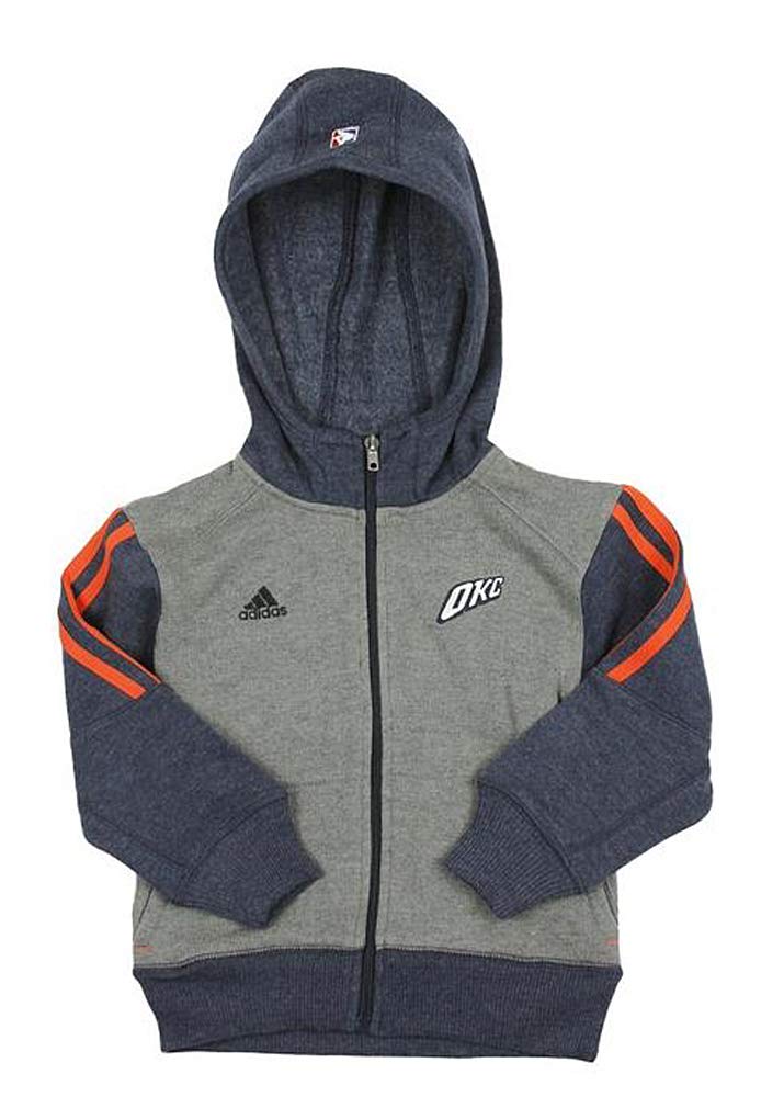Adidas NBA Toddler Oklahoma City Thunder Zip Up Hoodie (2T) Grey