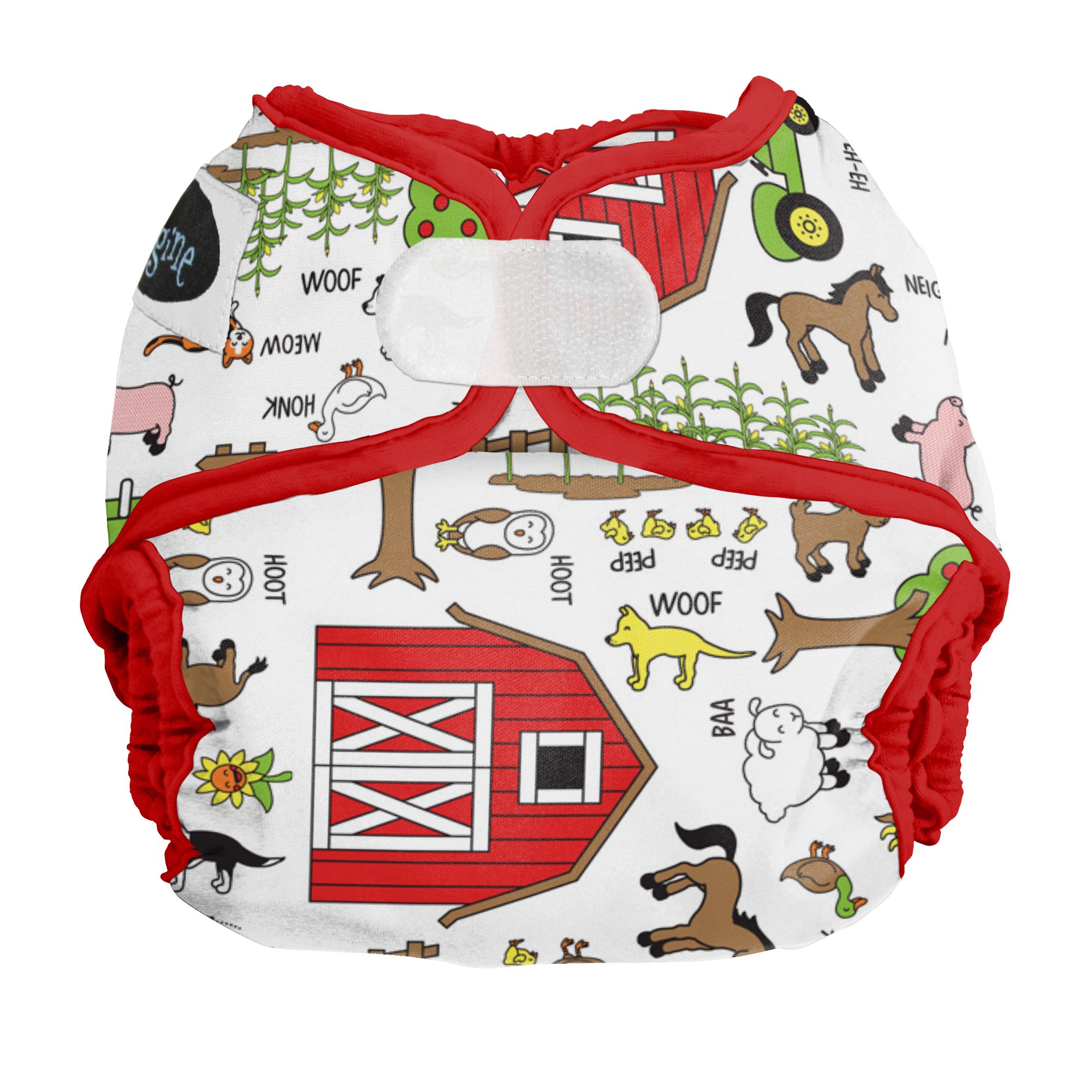 Imagine Baby Products Newborn Hook and Loop Diaper Cover, Barnyard Jam