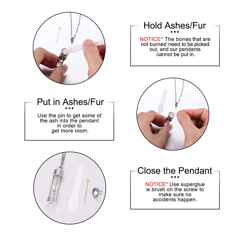 abooxiu Hourglass Ashes Necklace for Men for Women Urn Necklace for Ashes Stainless Steel Memorial Keepsake Cremation Jewelry Ashes Holder - Silver